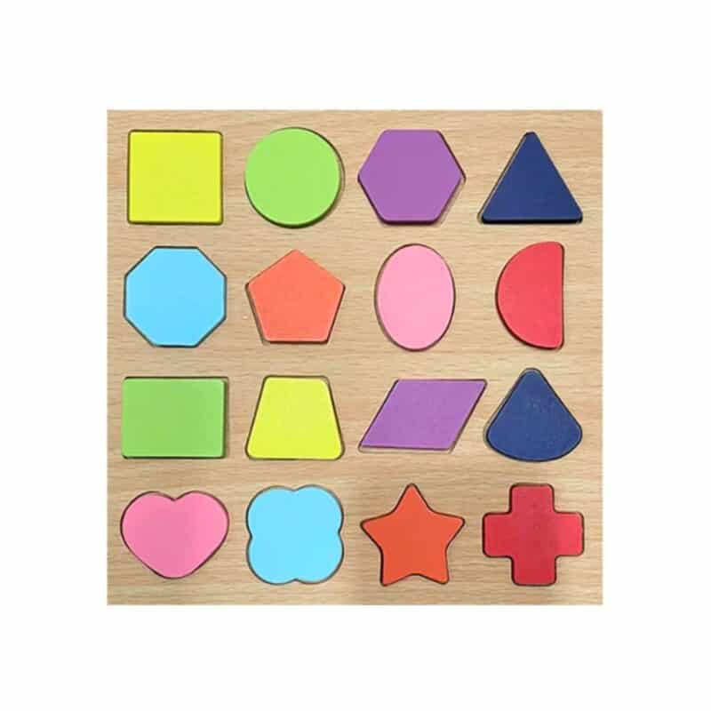 Wooden Learning Toy (ABC, Shapes, Numbers) - Ma7soom